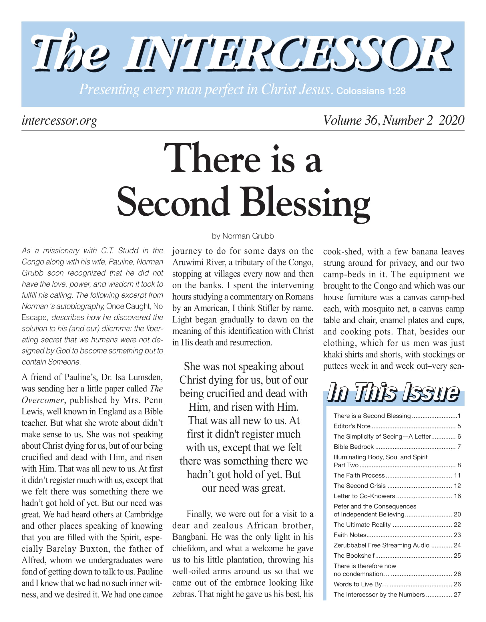 The Intercessor, Vol 36 No 2 - Zerubabbel Press