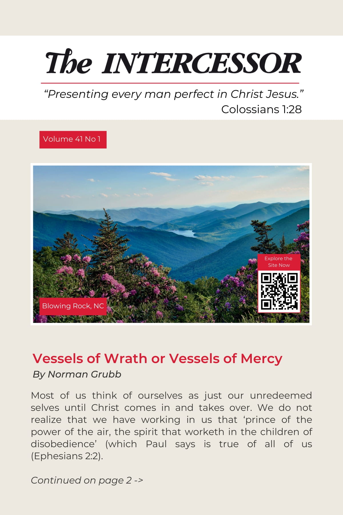 The Intercessor, Vol 41 No 1 - Zerubabbel Press